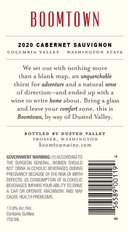 Boomtown Cabernet Sauvignon – Dreyfus, Ashby & Co.
