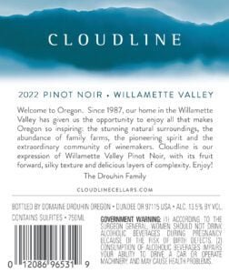 Cloudline Pinot Noir – Dreyfus, Ashby & Co.